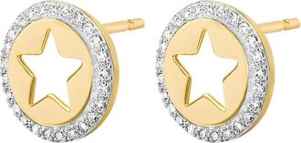 Edenly Ohrringe Stellar - Weißgold und Gelbgold 18 Karat mit Diamanten
