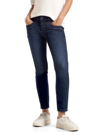 Street One Damen A378133 Jeans im Slim Fit, Deep Indigo Washed, 25W / 30L