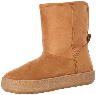 Amazon Essentials Damen Shearling-Mule-Stiefel, Bräunen Mikro Wildleder, 41.5 EU Weit