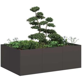 vidaXL Jardini&egrave;re noir 120x80x40 cm acier - Vidaxl