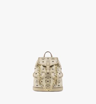 MCM Aren Kordelzug-Rucksack in Visetos
