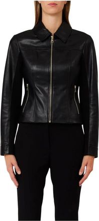 Liu Jo Femme, Vestes, Noir, Taille: 38 FR Veste en cuir