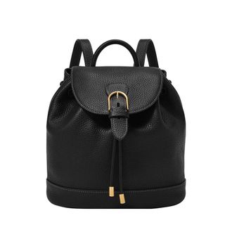 Fossil Everleigh Leder oder Baumwolle Handtasche für Damen, Graphit Schwarz