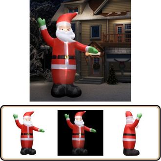 vidaXL Aufblasbarer Weihnachtsmann mit LEDs Weihnachtsdeko IP44 4,5 m - Weihnachtsmann - Outdoor Deko - Weihnachtsdeko - Lichterkette - Inflatable Christmas