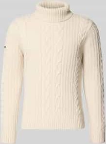 Superdry Rollkragenpullover mit Zopfmuster