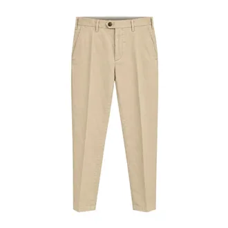 Canali Comfort Cotton Gabardine Chinos - - Trousers - Herren - Beige - L
