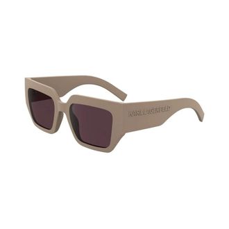Karl Lagerfeld Femme, Accessoires, Beige, Taille: 53 MM Kl6166S 272 Lunettes de soleil