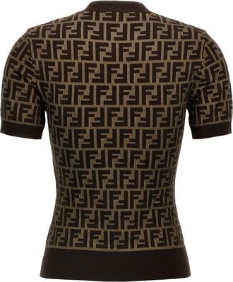 Fendi FF Jacquard Sweater - Brown