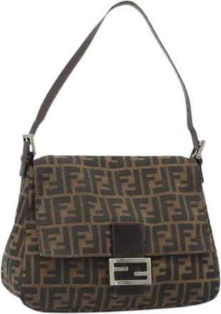 Fendi Pre-owned Vintage Zucca Canvas Shoulder Bag - Femme - Pre-owned - Brun - Taille: ONE Size