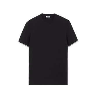Msgm Quote Crewneck T-Shirt - - Tops - Herren - Schwarzk - 2XS