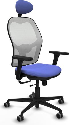 Piqueras y Crespo Anatomischer Stuhl mit 3D-Armen, h&ouml;henverstellbarer Lendenwirbelst&uuml;tze und festem Kopfteil, ausgestattet mit Syncro/Traslack und injiziertem Schaumsto