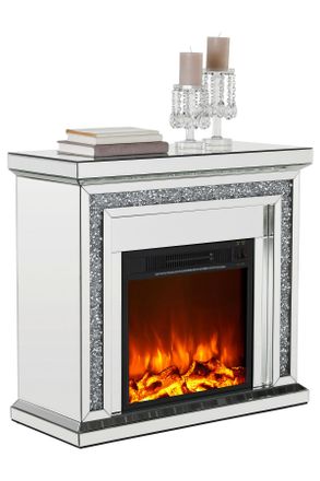 Xora Elektrokamin, Silber, Glas, 80.5x76x35.3 cm, RoHS, Fernbedienung, Freizeit, Heizen & K&uuml;hlen, Elektrokamine