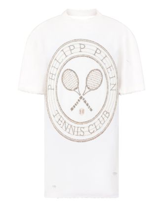 Philipp Plein Open Back T-Shirt Mini Dress Tennis Club