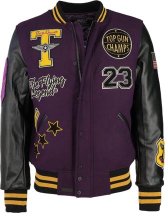 Top Gun Herren Collegejacke Tg20213031 Purple,L