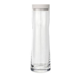 Blomus SPLASH- Wasserkaraffe aus Glas, Moonbeam, 1 Liter Fassungsverm&ouml;gen, Silikon / Edelstahldeckel, einfache Handhabung, (H / B / T: 29,5 x 9 x 9 cm, Farbe