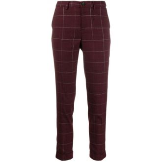 Liu Jo Schottische Hose mit Lurexfaden - - Trousers - Damen - Rot - M