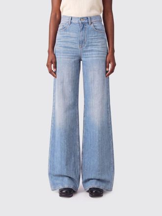 Chlo&eacute; Flare-Jeans mit hoher Taille aus 5-Pocket-Baumwoll-Denim