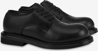 Moschino Derby en cuir nappa Oliver - Noir