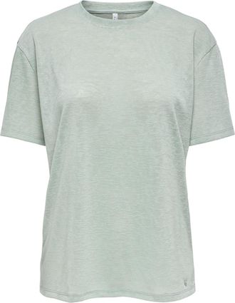 Only Damen Onlzola Life S/S Boxy Top Box JRS, Aqua Gray, X-Large