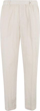 Myths Homme, Pantalons, Blanc, Taille: 2XL Panta Laccio Lino Elastico in Vita