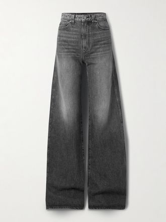 Khaite Dane Hoch Sitzende Jeans Mit Weitem Bein - Grau