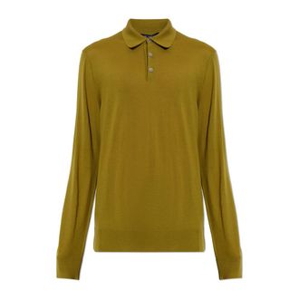 Dolce & Gabbana Cashmere-Poloshirt - - Knitwear - Herren - Gr&uuml;n - S