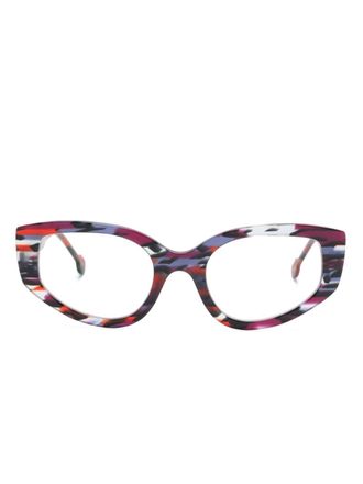 l.a.Eyeworks lunettes de vue Rooster à monture papillon - Rouge