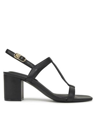 Tommy Hilfiger Sandalen Leather Block Heel Sandal FW0FW08532 Schwarz