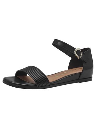 Tamaris Damen Sandalen Leder Sommer; BLACK/schwarz; 36 EU