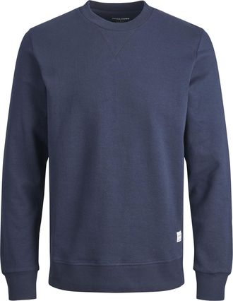 Jack & Jones Herren Jack & Jones Basic Sweater Plus Size Langarm Sweatshirt Pullover &Uuml;bergr&ouml;&szlig;e Jumper JJEBASIC, Farben:Navy, Gr&ouml;&szlig;e Pullover:6XL