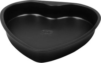 Dr. Oetker Herz-Backform mit Auslaufschutzboden Ø 25 cm, Kuchenform mit Flachboden, herzförmige & auslaufsichere Backform aus Stahl mit Antihaftbeschichtung, Men