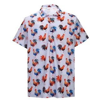 Generic Polo Homme &Eacute;t&eacute; Revers Chemise &agrave; Revers pour Impression R&eacute;tro Manches Courtes, rouge, 3XL