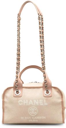 Chanel Hobo Bags - Small Canvas Deauville Bowling Bag - Gr. unisize - in Gold - f&uuml;r Damen