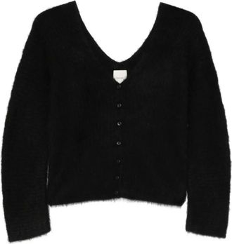 Calvin Klein Femme, Pulls, Noir, Taille: 36 FR Cardigan en mélange dalpaga