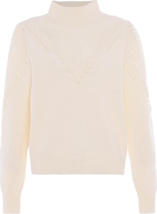 Faina Pullover Damen Wollwei&szlig;