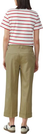 s.Oliver High-Rise-Culotte aus Baumwollstretch mit B&uuml;gelfalten