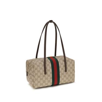 Gucci Womens Beige Cotton Shoulder Bag