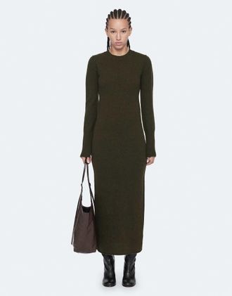 AllSaints robe Erith vert kaki fonc&eacute;
