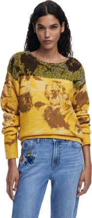 Desigual Damen 25wwjf30 Sweater, Gelb, S EU