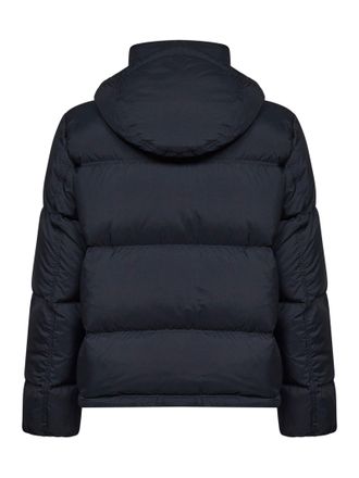 Stone Island Mens Hooded Down Jacket Cordura Black Polyamide Padded &
