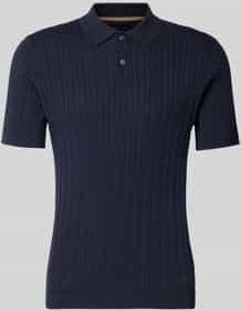 Christian Berg Slim Fit Poloshirt in Strick-Optik