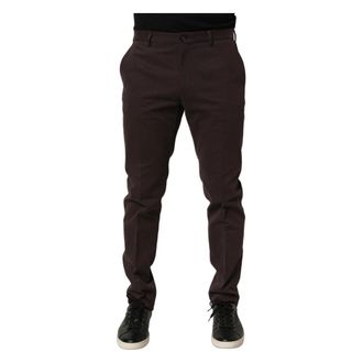 Dolce & Gabbana Baumwoll-Hose mit schmalem Bein - - Trousers - Herren - Braun - M