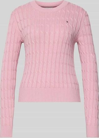 Tommy Hilfiger Slim Fit Strickpullover aus reiner Baumwolle