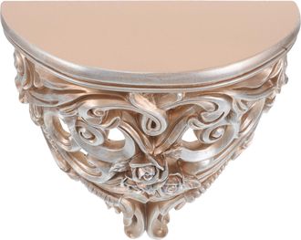 NUOBESTY MUSISALY Imperiales Vintage Wandregal mit Kaiserlichem Scrollmuster Geometrisches Wanddekor und Schwebendes Regal f&uuml;r Flur Wohnzimmer und Badezimmer B