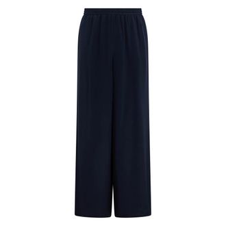 Max Mara Weite Seidenhose mit Kordelzug - - Trousers - Damen - Blau - XL