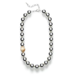 Anni Lu Silberkette mit Perlendetail - - Accessories - Damen - Grau - ONE SIZE