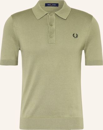 Fred Perry Strick-Poloshirt gruen