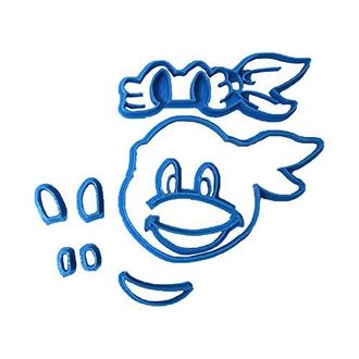 Cuticuter Ninja Turtle Fondantschneider, Kunststoff, blau, 8x7x1.5 cm