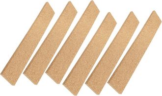 Cabilock 6 Stück Selbstklebende Korkstreifen Korkleisten Memoboard Streifen Für Büro Und Heim Kork Pinnwand Rahmenlos Natürliches Korkmaterial 30cm x 5cm x 6mm