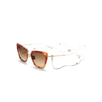 Valentino B Chain Sonnenbrille - - Accessories - Damen - Braun - 53 MM